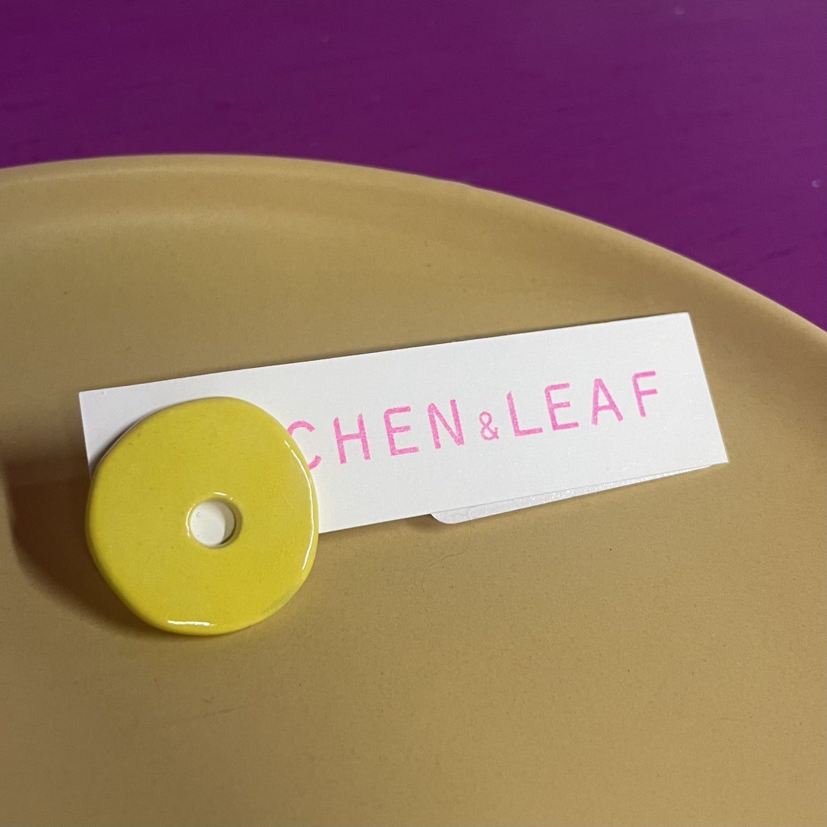 Earring | Stud | Mini Shape | Circle | Sunshine Yellow