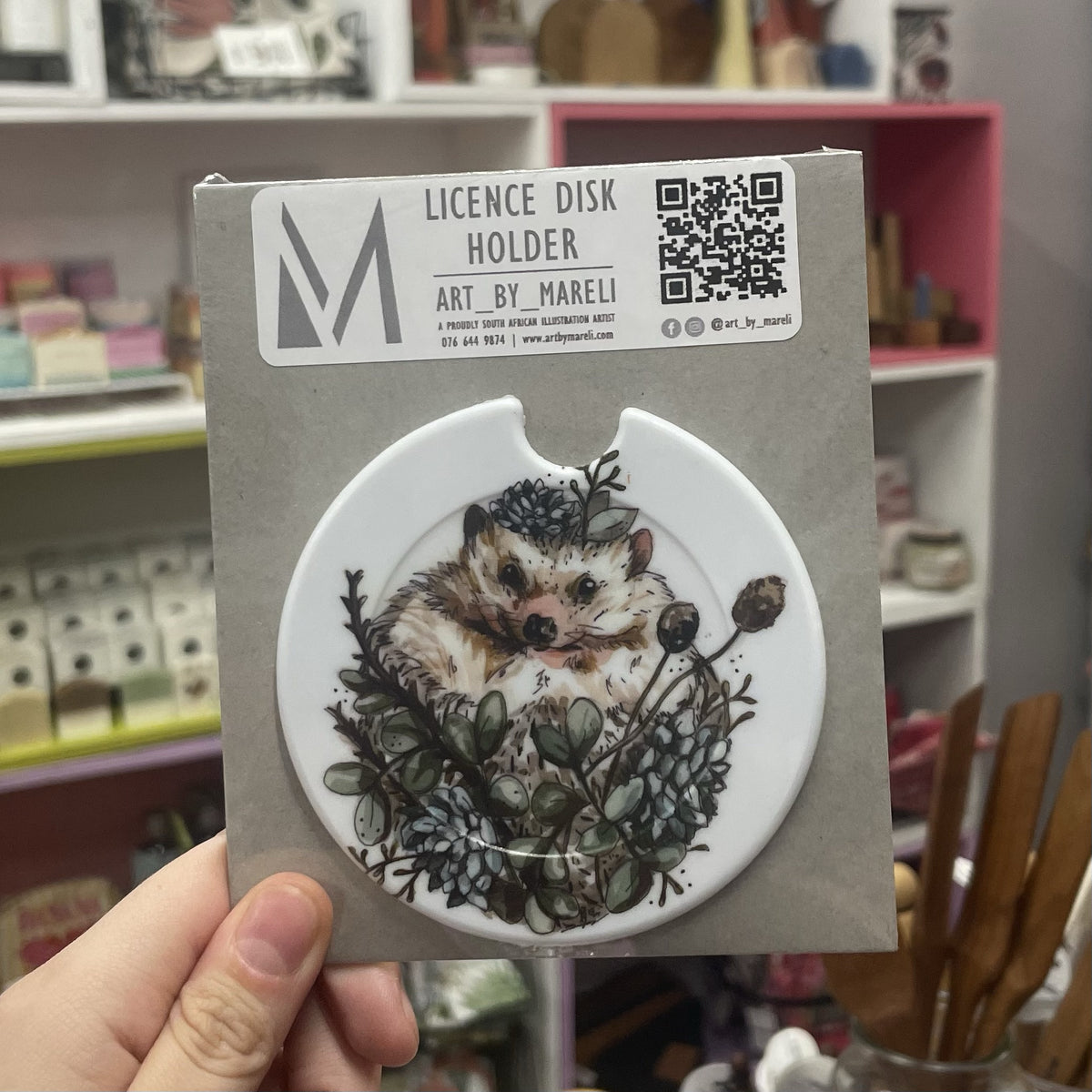 License disk Porcupine White